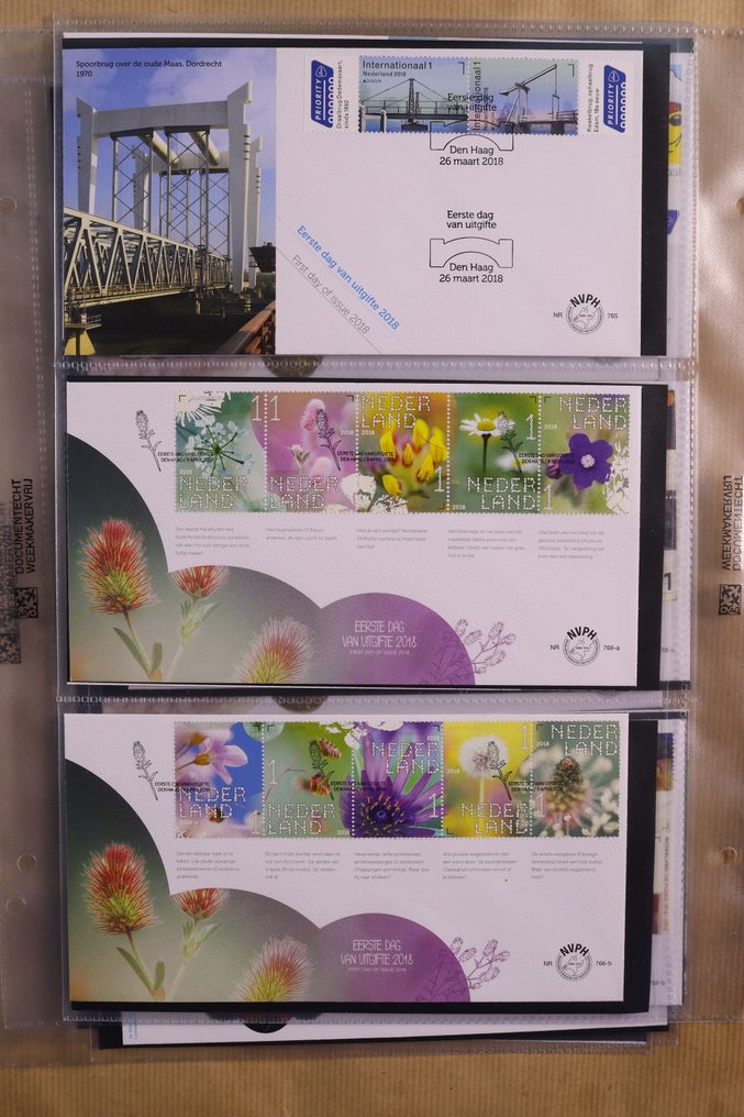 Países Bajos 2018 Volumen completo de FDC Envío gratuito a todo el