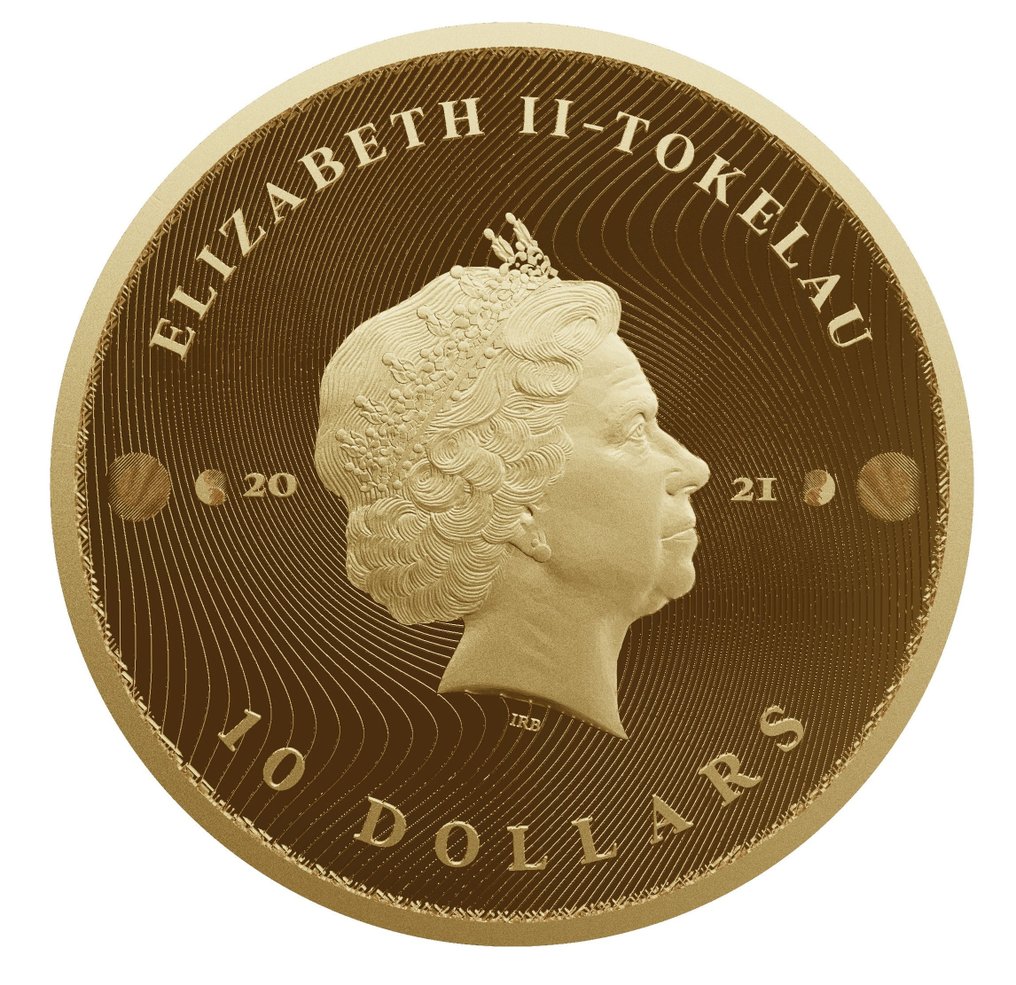 Tokelau 2021 1 10 Oz Gold 10 NZD Tokelau Equilibrium Coin Proof Like