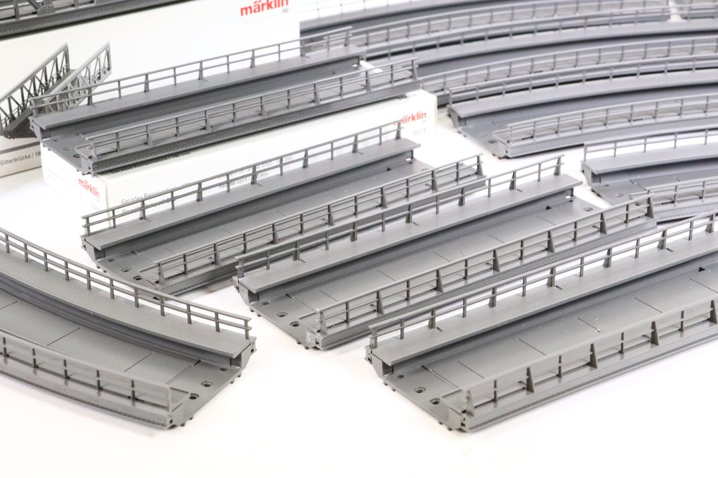 Märklin H Modeltrein brugdelen C Rails brugdelen zowel recht