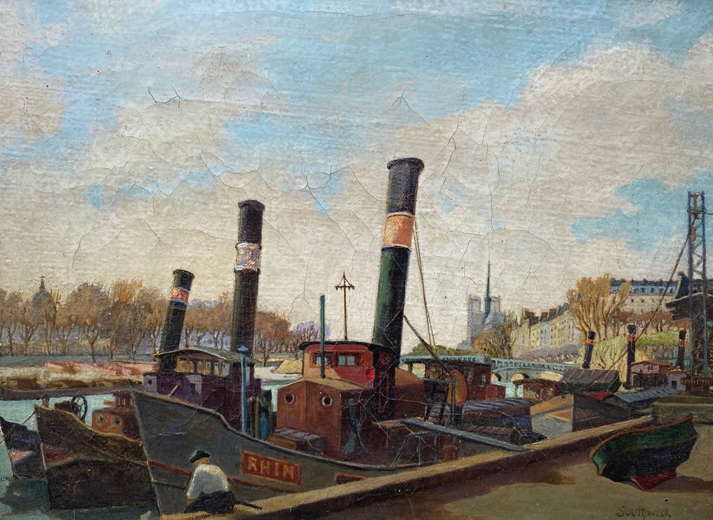 Ecole française XX Vue de port Catawiki