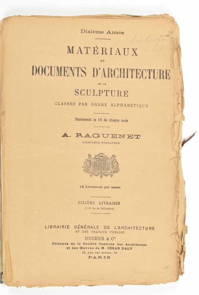 A Raguenet Matériaux et documents d architecture et de sculpture