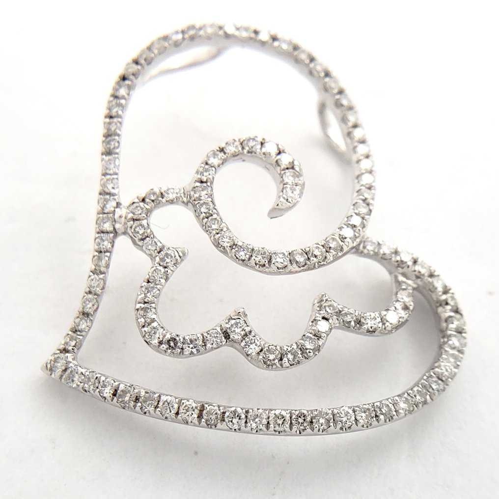 Quilates Oro Blanco Colgante Ct Diamante Catawiki