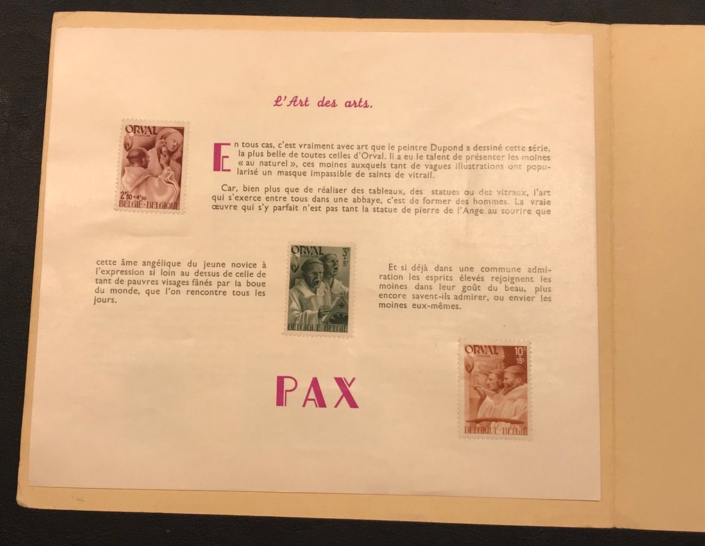 Belgium 1941 Orval Issue 1941 In Bound Presentation Bundle ORVAL
