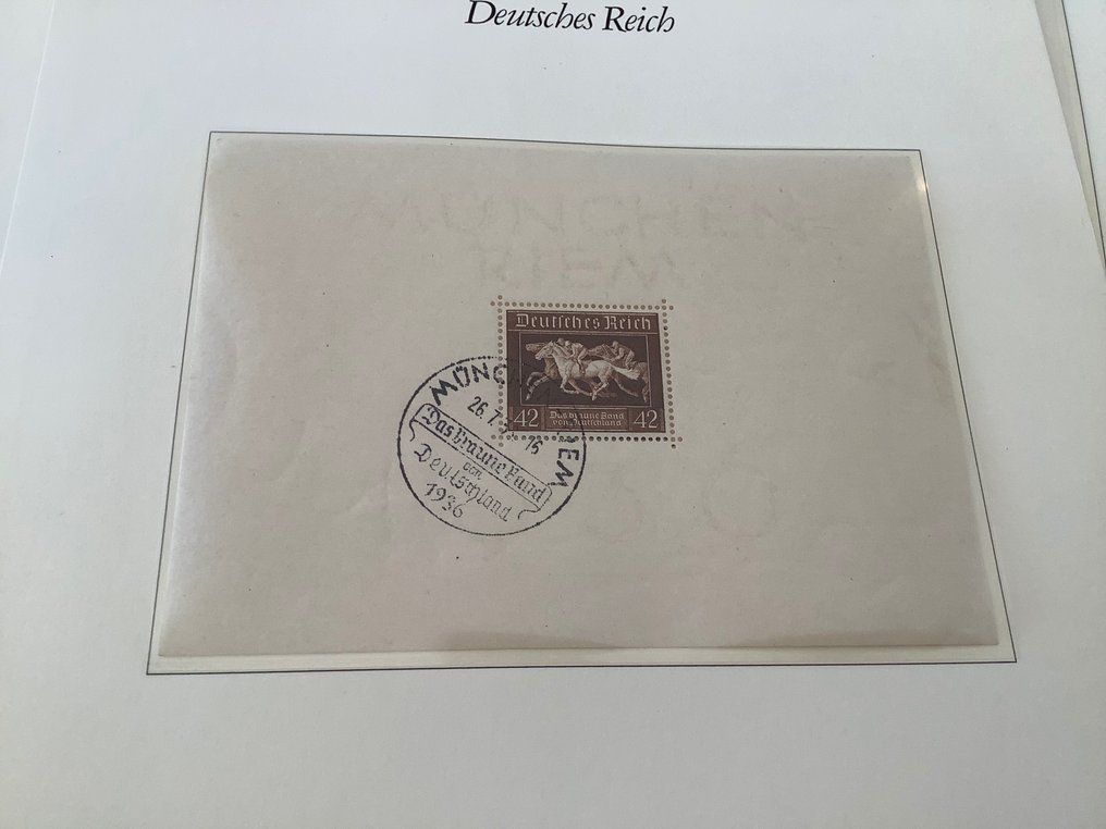 Duitse Rijk 1936 1937 8 Consecutive Blocks Including Hitler Blocks