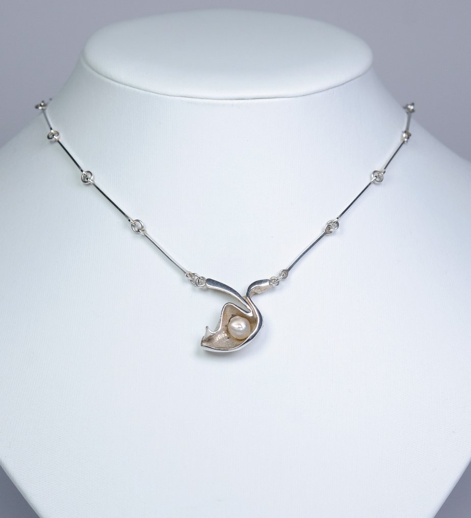 Zilver Ketting Met Hanger Parel Finland Catawiki