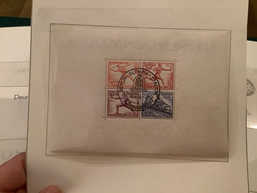 Duitse Rijk 1936 1937 8 Consecutive Blocks Including Hitler Blocks