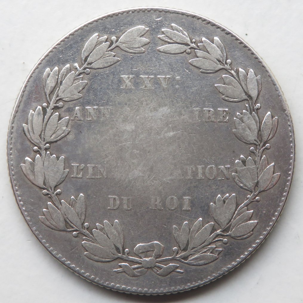 Belgium Silver Medal 1856 Module 2 Francs Anniversaire De L