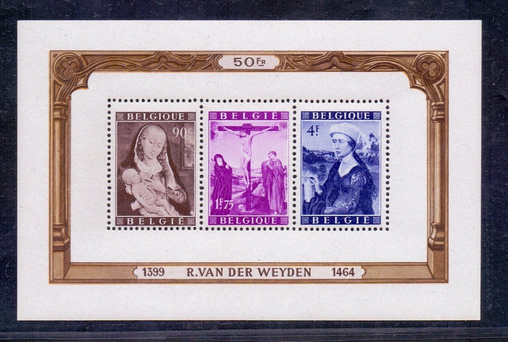 Belgium 1949 - Complete year with blocks and stamps from blocks ...