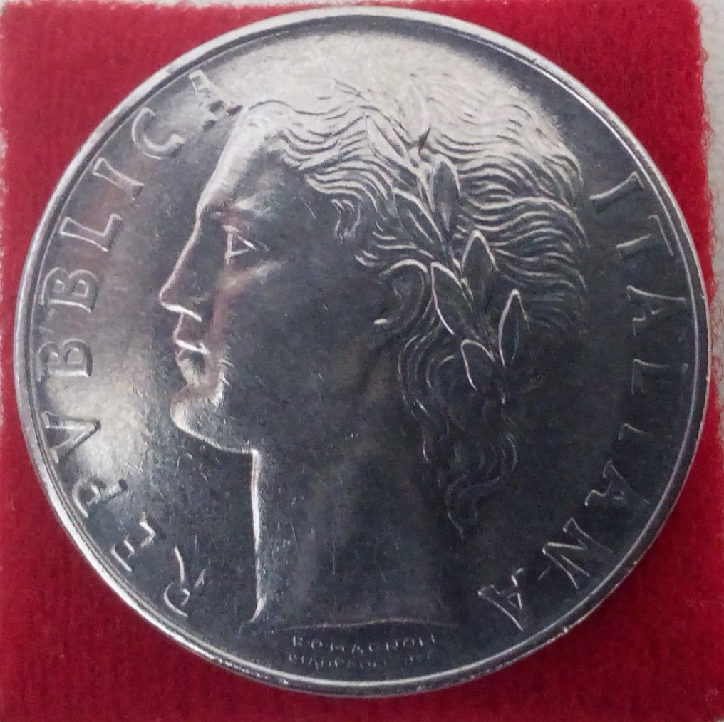 Italy, Italian Republic. 100 Lire 1957 "Minerva" - Catawiki