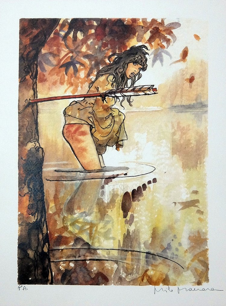 Manara, Milo - 4 Offset Print - Molly - Estate indiana - 1999 - auction ...