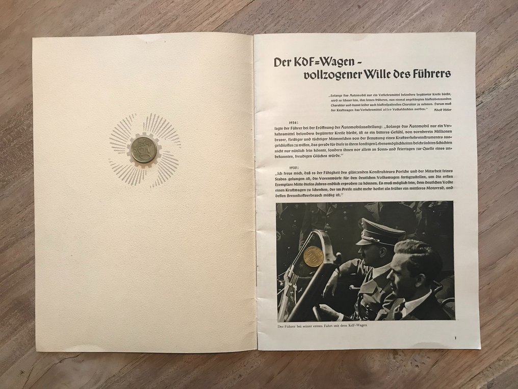 Brochure - Volkswagen - Brochure Folder Mein KDF Wagen 1930 - 1940 VW Volkswagen Kever KDF ...