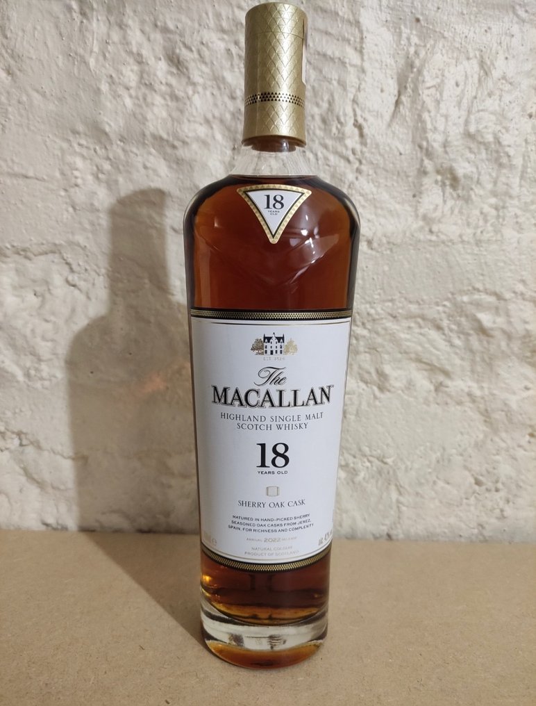 Macallan 18 years old - Sherry Oak Cask 2022 Release - Original bottling - 700ml - Catawiki
