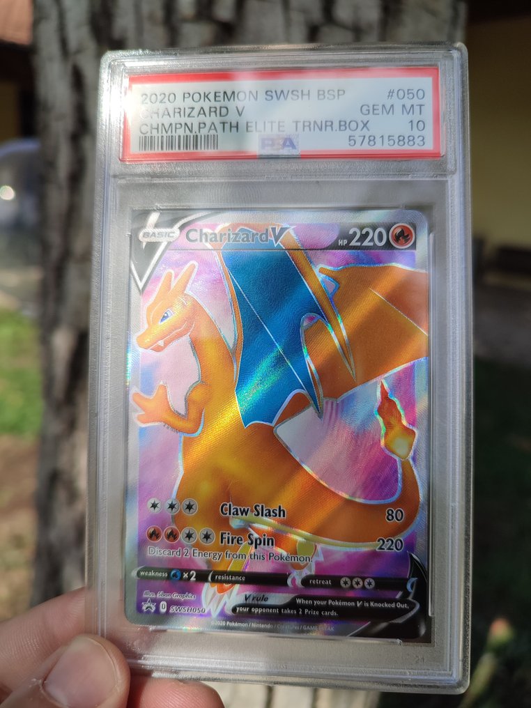 Pokémon - 1 Graded card - TCG Charizard V Holo Champion's Path Elite ...