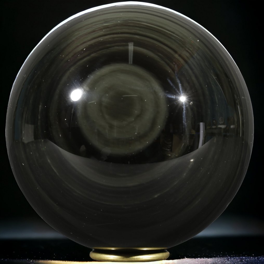 Rainbow Obsidian - Obsidian Sphere - Height: 112 mm - Width: 112 mm ...