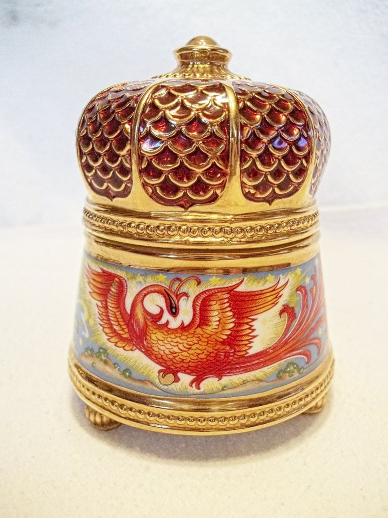 House of Fabergé - "The Firebird" music and jewellery box - Gold plated ...