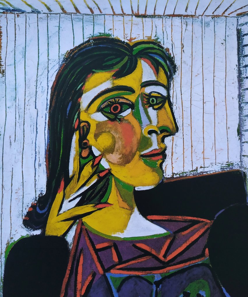 Pablo Picasso (1881-1973) (after) - "Portrait of Dora Maar, 1937". Authorized offset edition ...