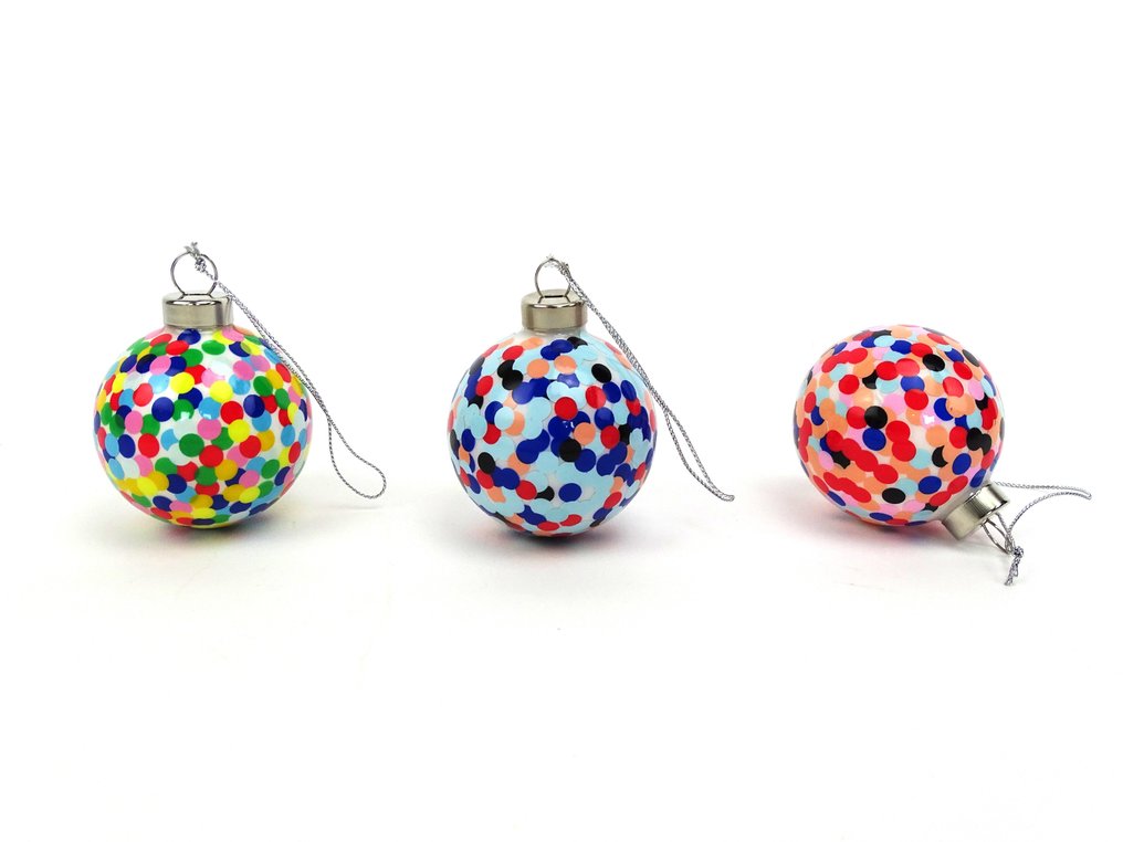 Alessandro Mendini - Kerstballen Alessi (3) - Set van 3 kerstballen - ''Proust'' - Glas - online ...