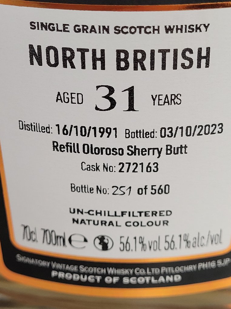 North British 1991 31 years old - Cask Strength Collection - Singnatory Vintage - b. 2023 - 70cl ...