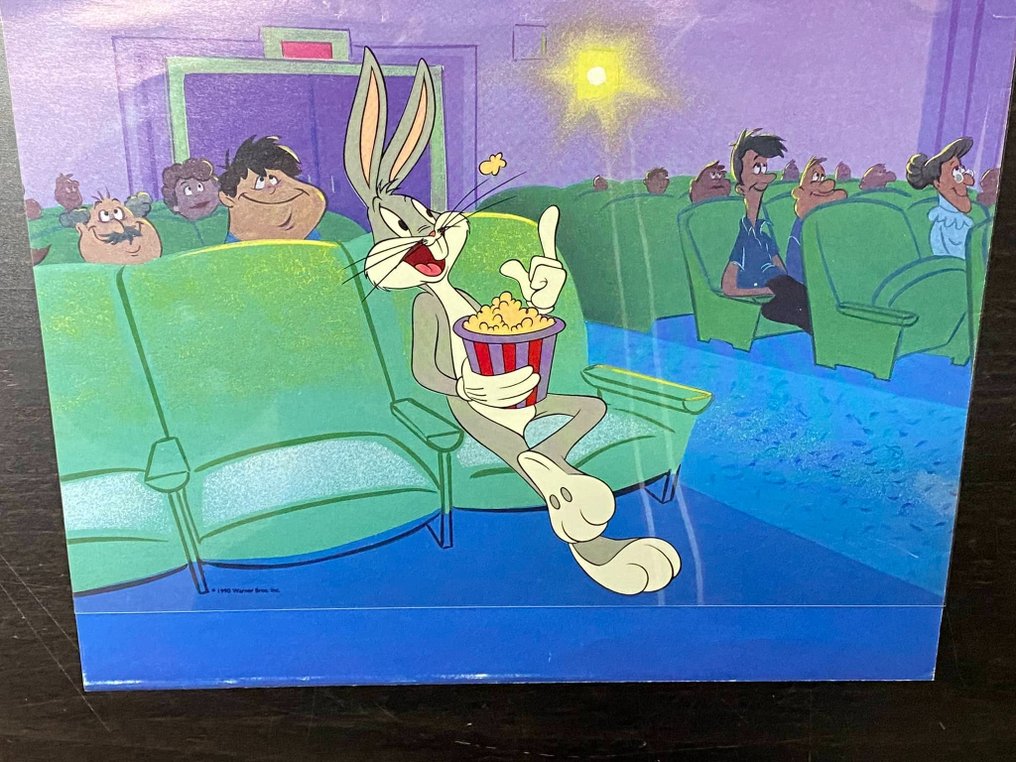Warner Bros - 1 "Bugs Bunny At The Movies" Sericel Animation Art Cel ...