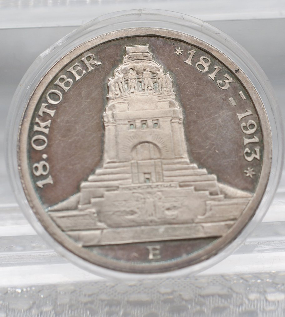 Germany, Saxony. 3 Mark 1913, Befreiungskriege. - Catawiki
