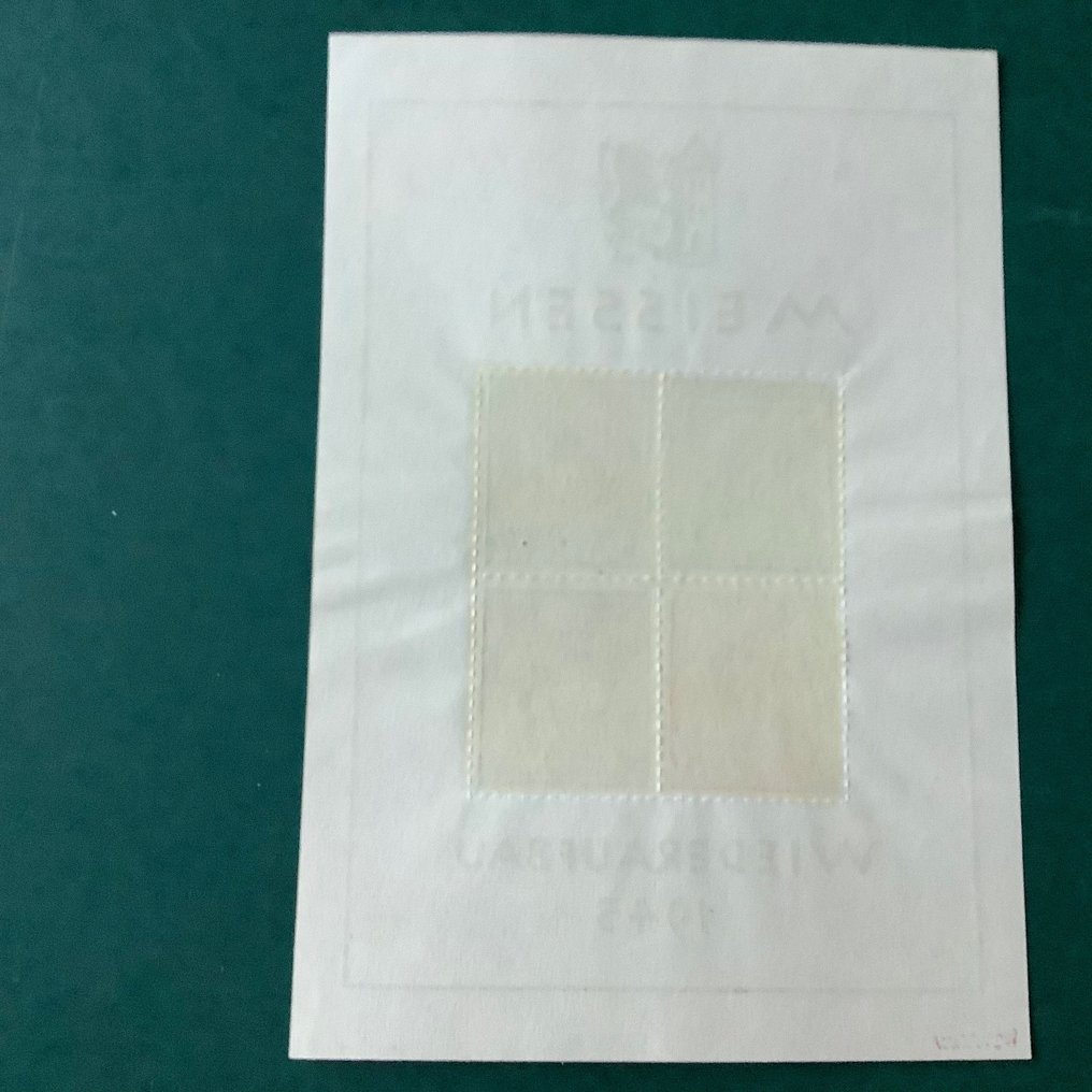 Germany - Local postal areas 1945 - Meissen: reconstruction block ...