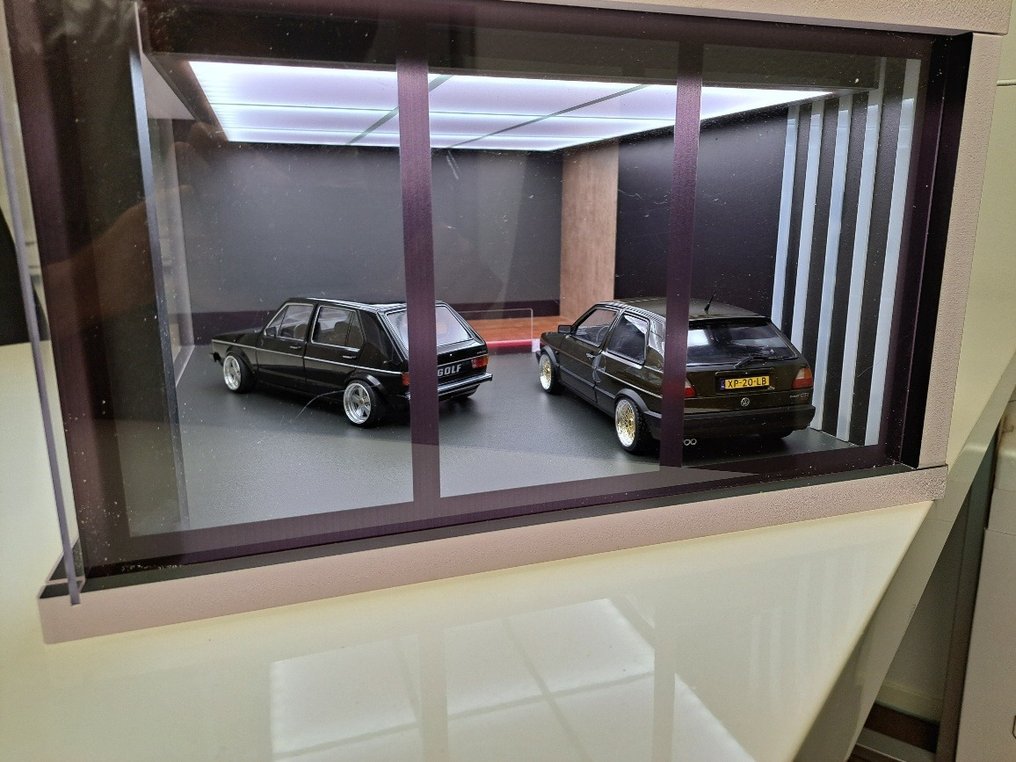 Sd Modelcartuning Model Car Car Showroom Diorama Bouwkit Met Led Verlichting