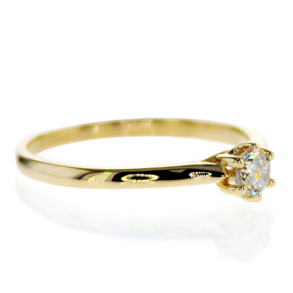 Ring - 14 kt. Yellow gold - 0.24ct. tw. Diamond (Natural) - auction online Catawiki