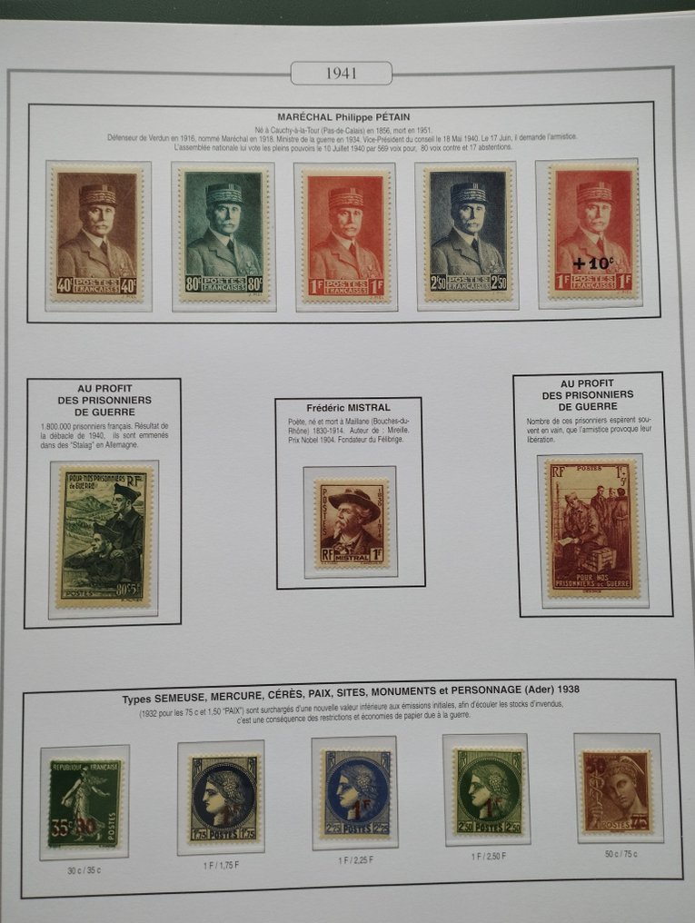 France 1940/1943 - Les 4 années complètes - Neufs** 1er choix - Catawiki