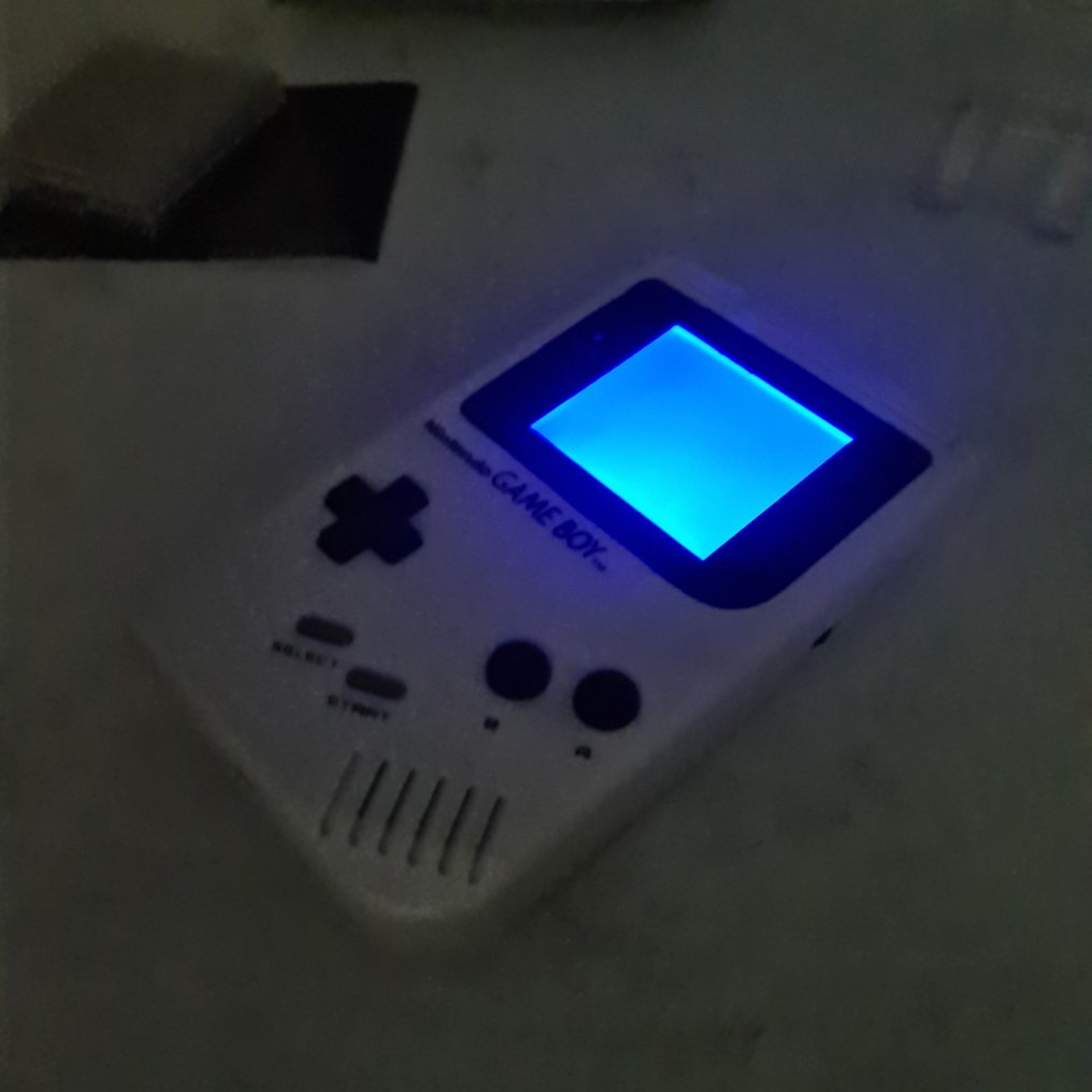 Nintendo - Gameboy Classic - White DMG-01 -Console BACKLIGHT MOD ...