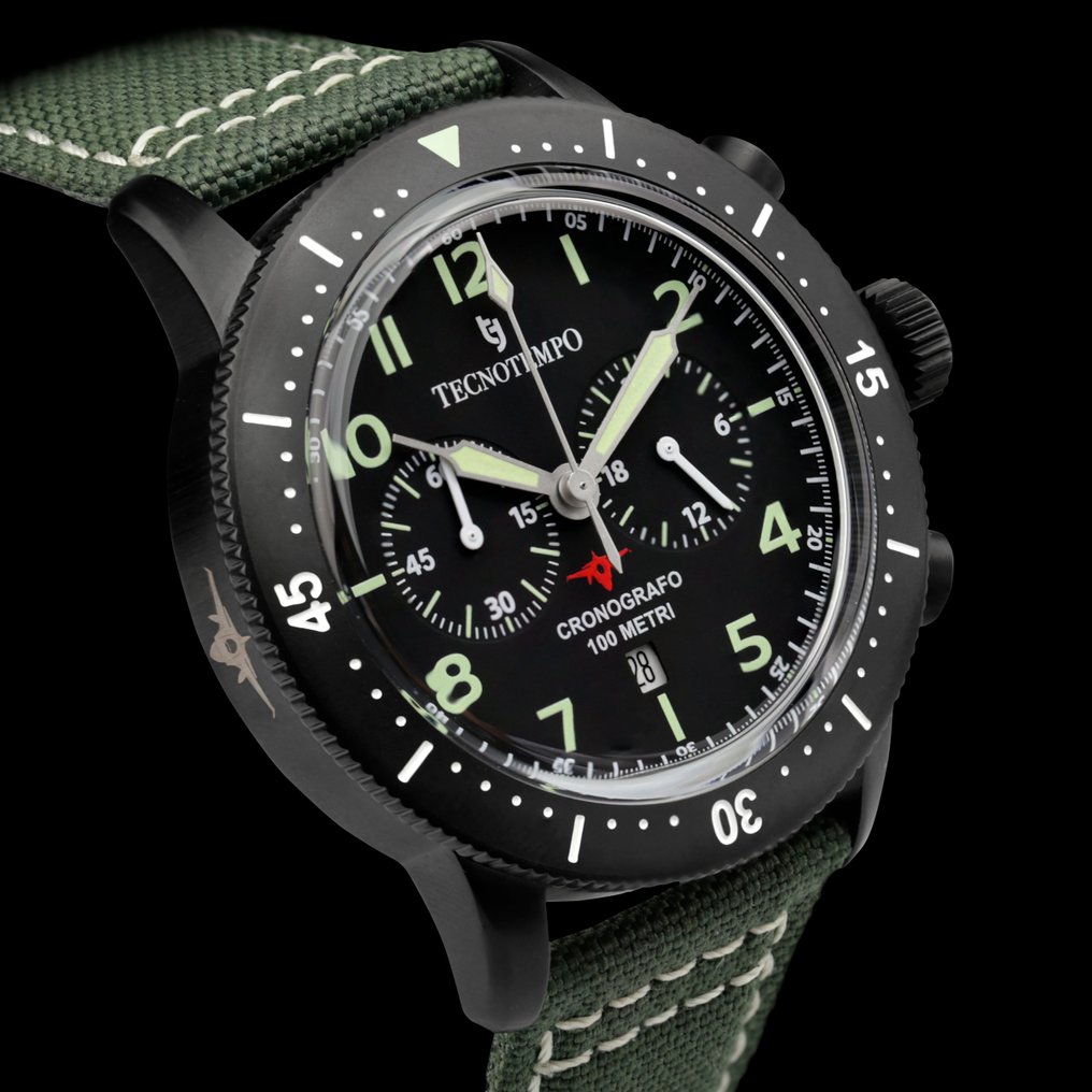 Tecnotempo - Chronograph Special Edition Fighter Pilot - - TT.100.QAT2 ...