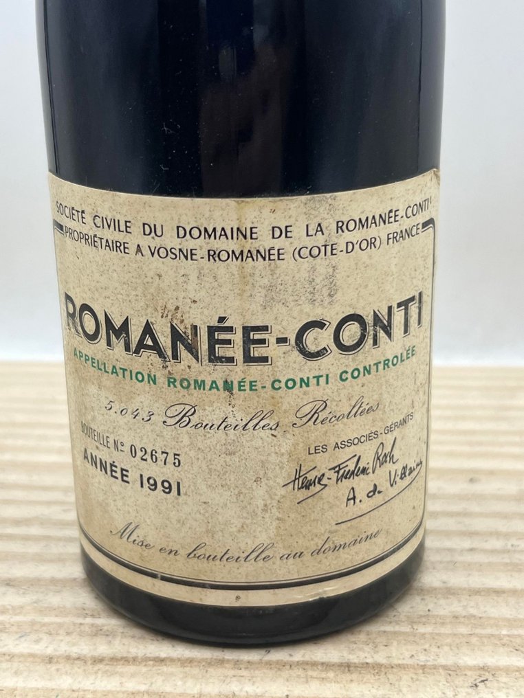 1991 Domaine de la Romanée-Conti - Romanée-Conti Grand Cru - 1 Bottle ...