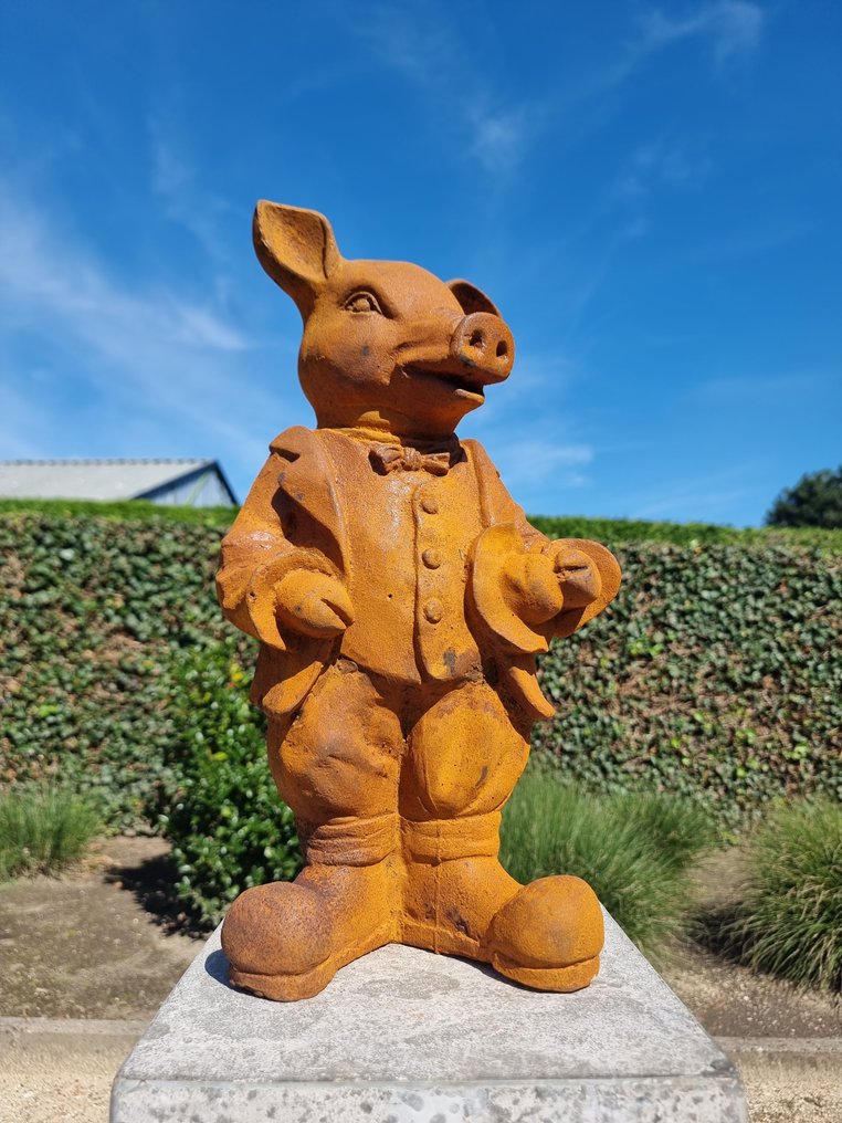 Figurine - XL dressed pig - Iron - auction online Catawiki