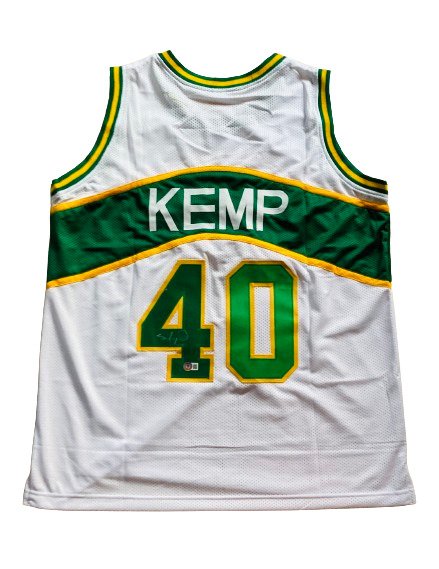 NBA - Shawn Kemp - Autograph - White Custom Basketball Jersey - Catawiki