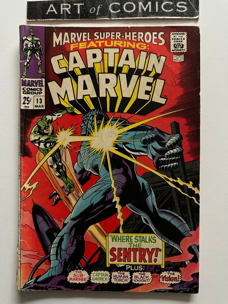 Marvel Super-Heroes #13 - 1st Appearance Of Carol Danvers - 2nd Appearance Of Captain Marvel - 1 ...