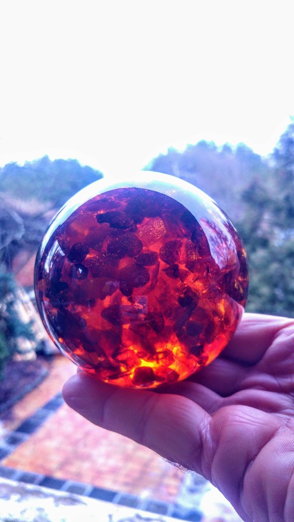 Baltic Amber Sphere - Amber - 93 mm - 93 mm (No Reserve Price ...