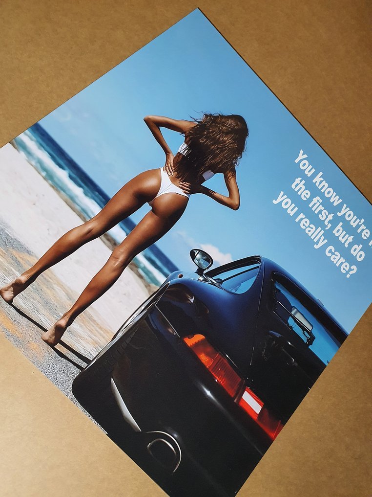 Porsche Adverting print on Aliminium* - Beach Girl - Porsche Adverting print on Aliminium* - Beach Girl -