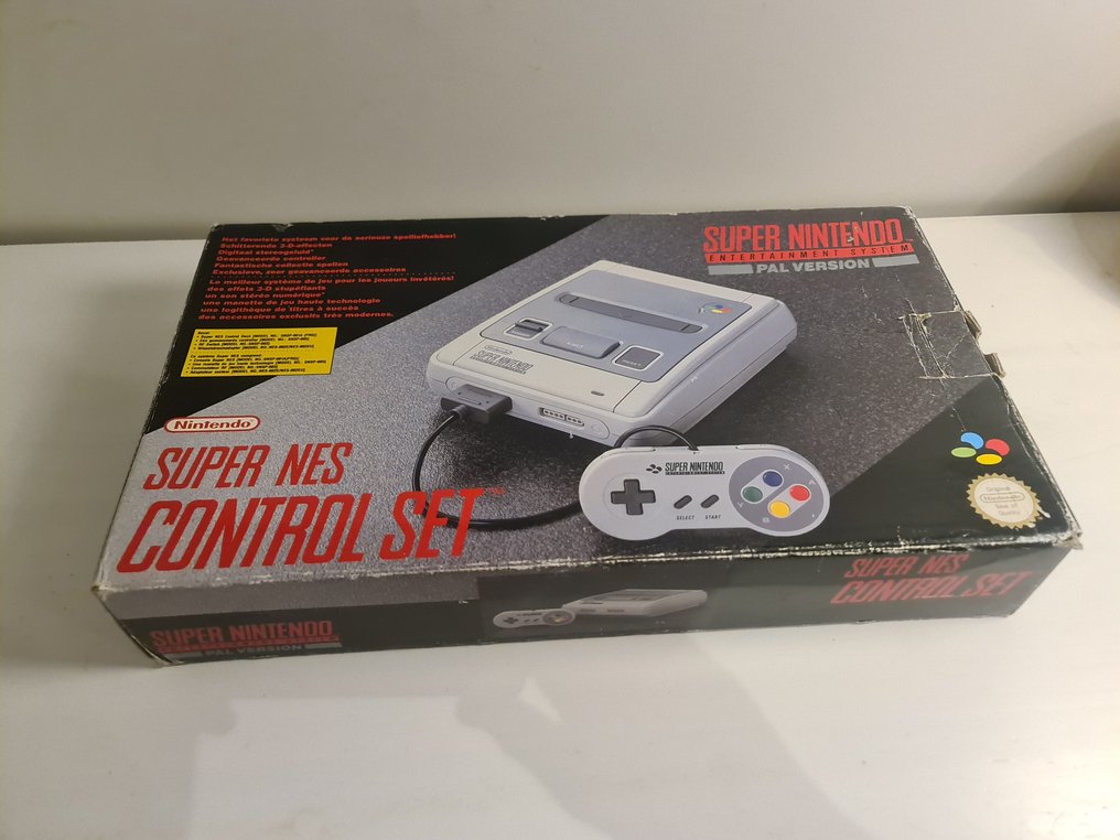 Nintendo SNES Big Box Super NES Control Set + rare inlay FAH/HOL - Set ...
