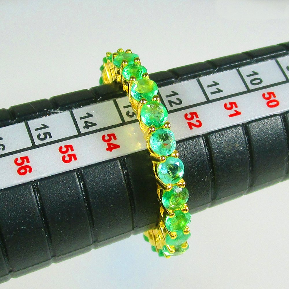 Ring - 14 kt. Yellow gold - 1.94ct. tw. Emerald - Amazing Design Ring - auction online Catawiki