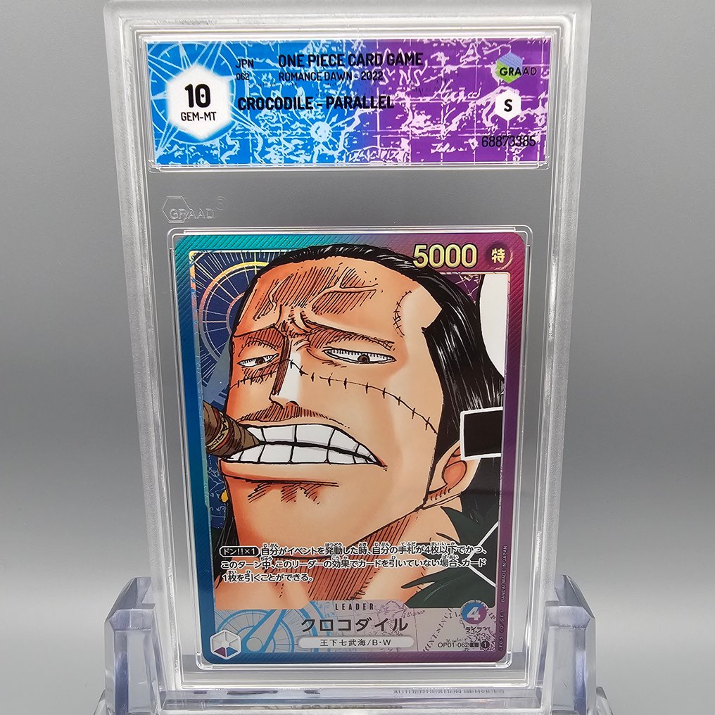 Crocodile [Parallel] OP01-062 L Graded card - Graad 10 - auction online Catawiki