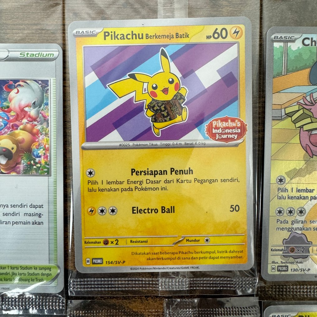 Pokémon Mixed collection - Set of 6 Indonesian Cards - 4x Sealed 2x ...