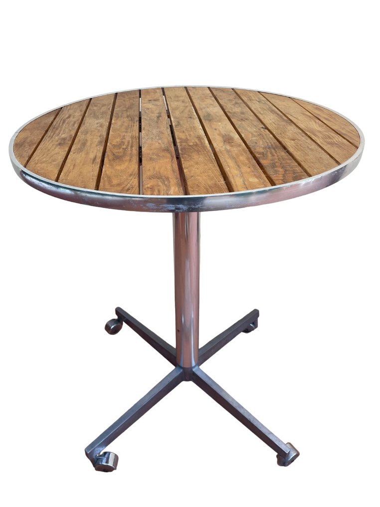Table - Steel - Mod. with industrial wheels - auction online Catawiki