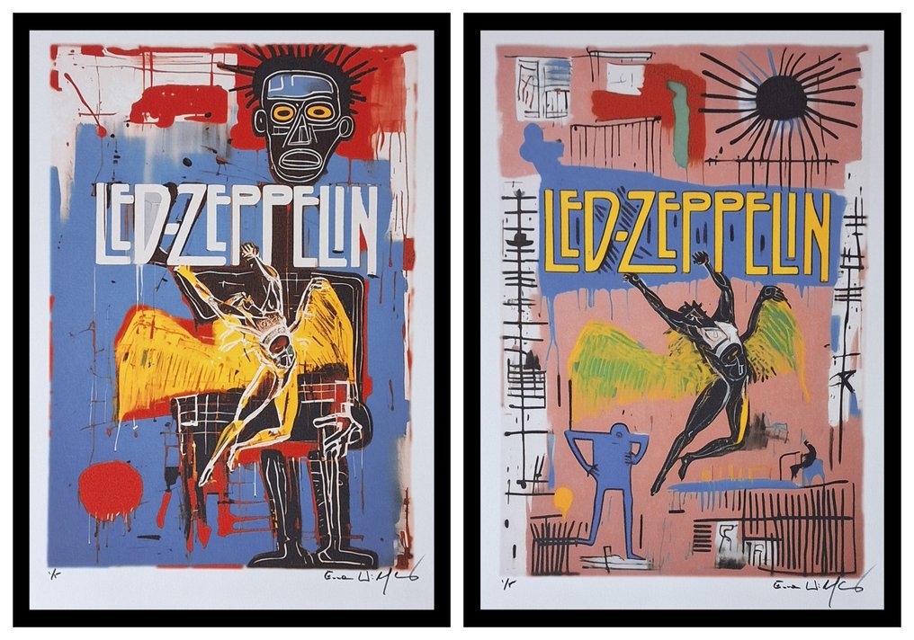 Led Zeppelin - Tribute series - Icons Reimagined Jean-Michel Basquiat - by Emma Wildfang ...