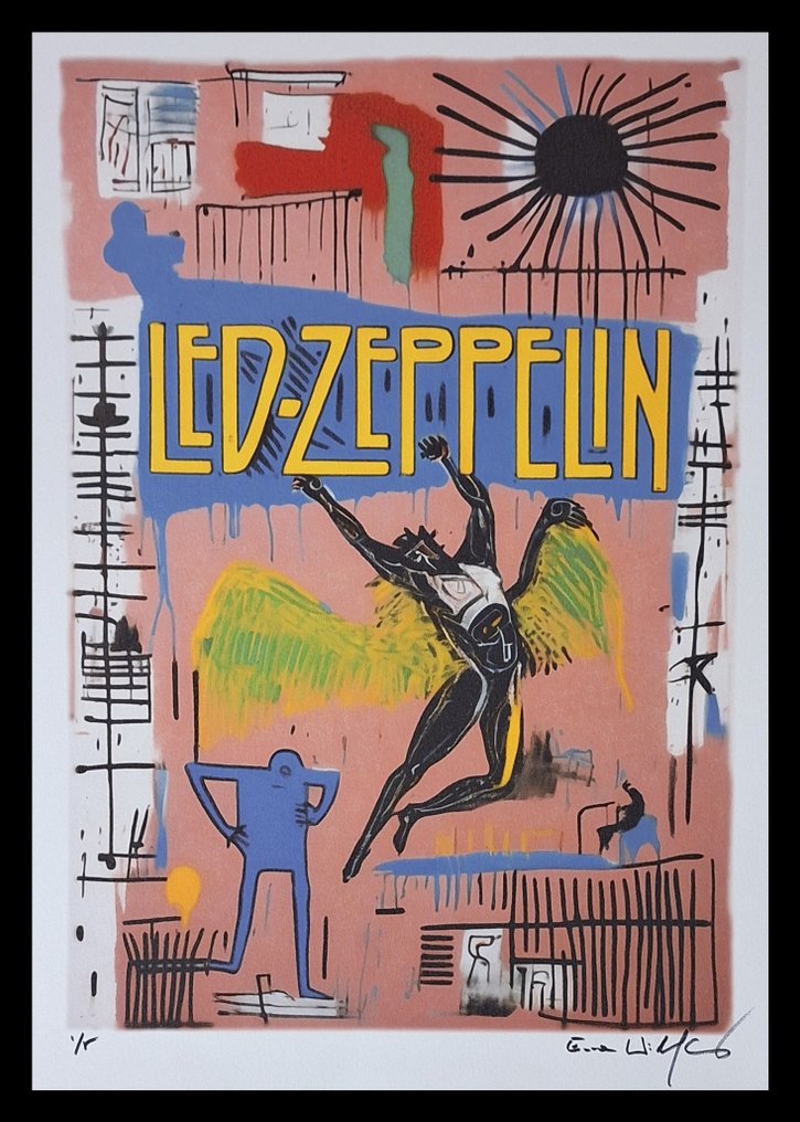 Led Zeppelin - Tribute series - Icons Reimagined Jean-Michel Basquiat - by Emma Wildfang ...