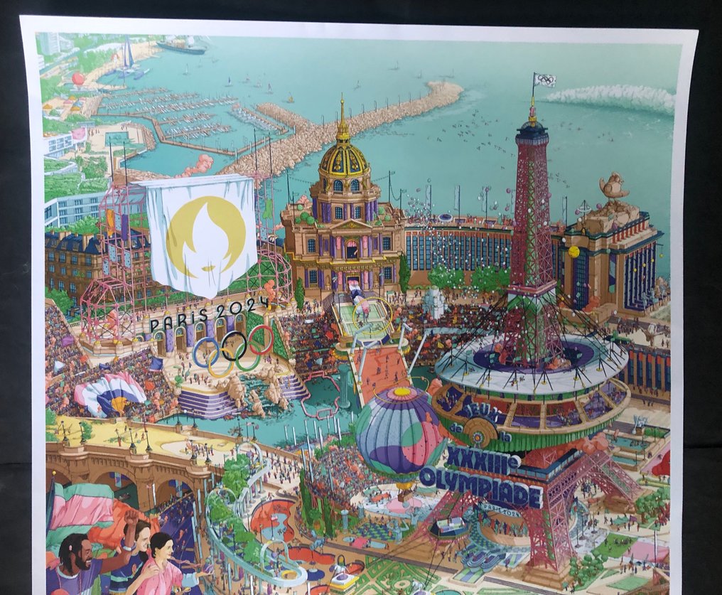 Ugo Gattoni - Affiche officielle Jeux Olympiques Paris 2024 - auction ...