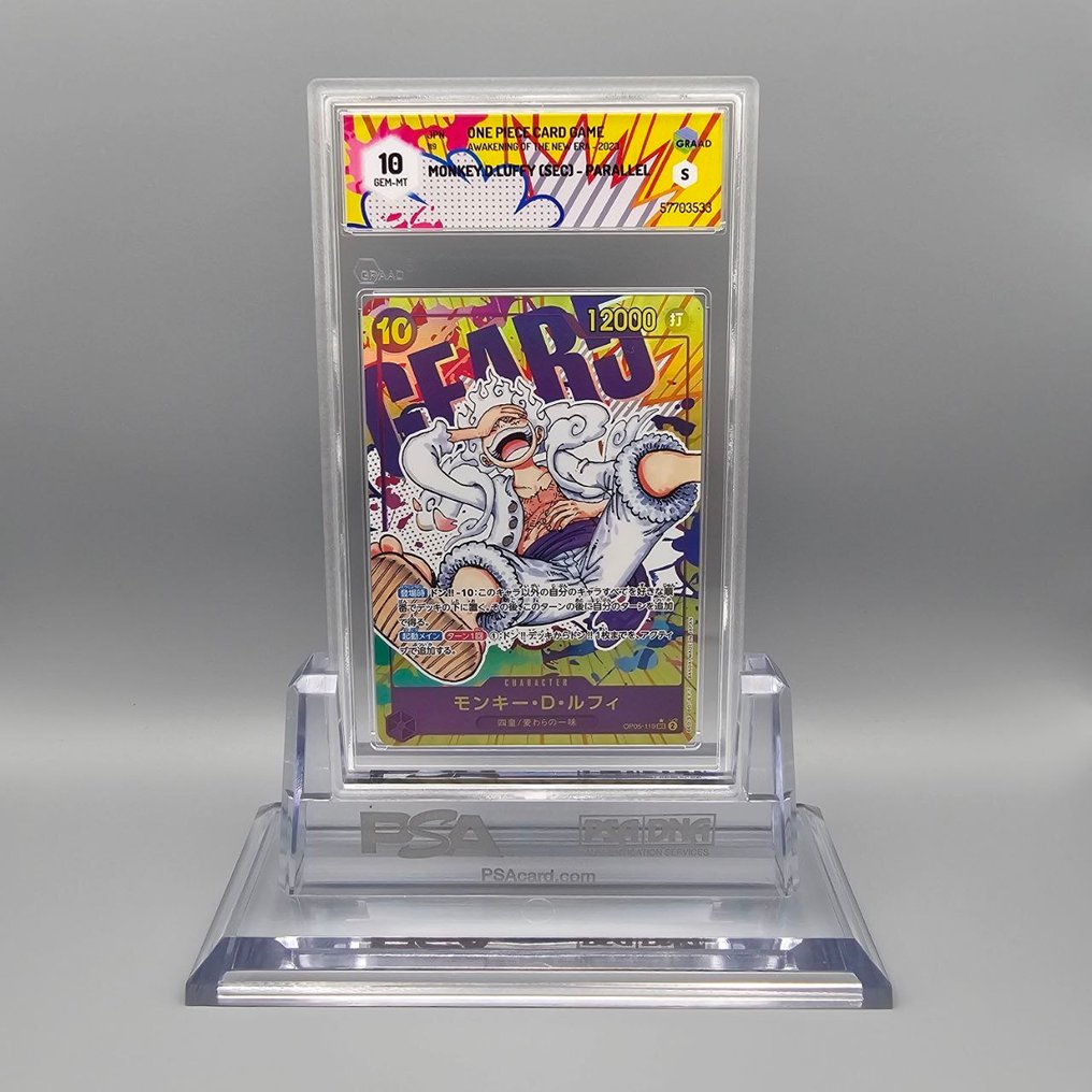 Pokémon Graded card - One Piece - GEAR5 Nika [Secret] Monkey.D.Luffy OP05-119 SEC - Graad 10 Gem ...