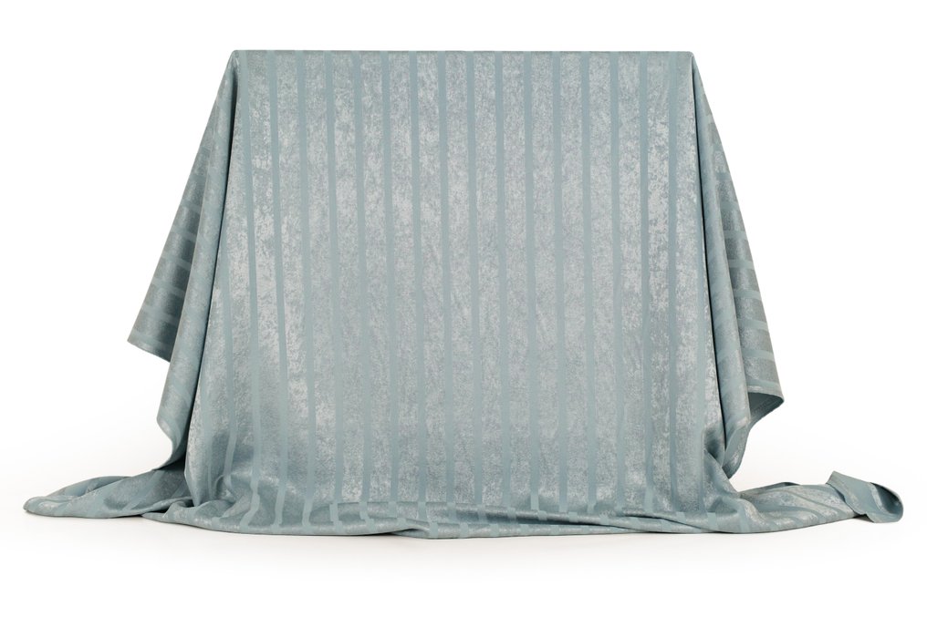 Exclusive Powder Blue Striped Fabric with Soft Touch Effect - Made in ...