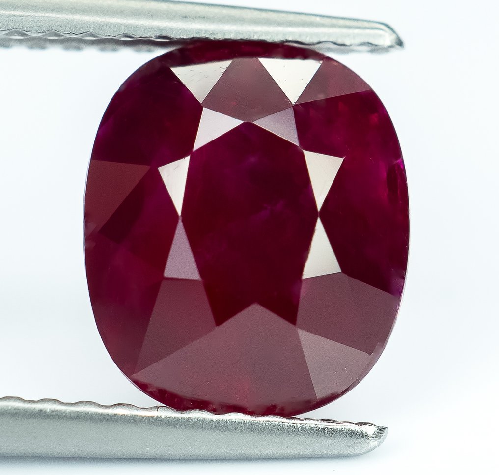 No Reserve Price Ruby - 3.19 ct - Lotus Gemology - Rich Red (Mozambique ...