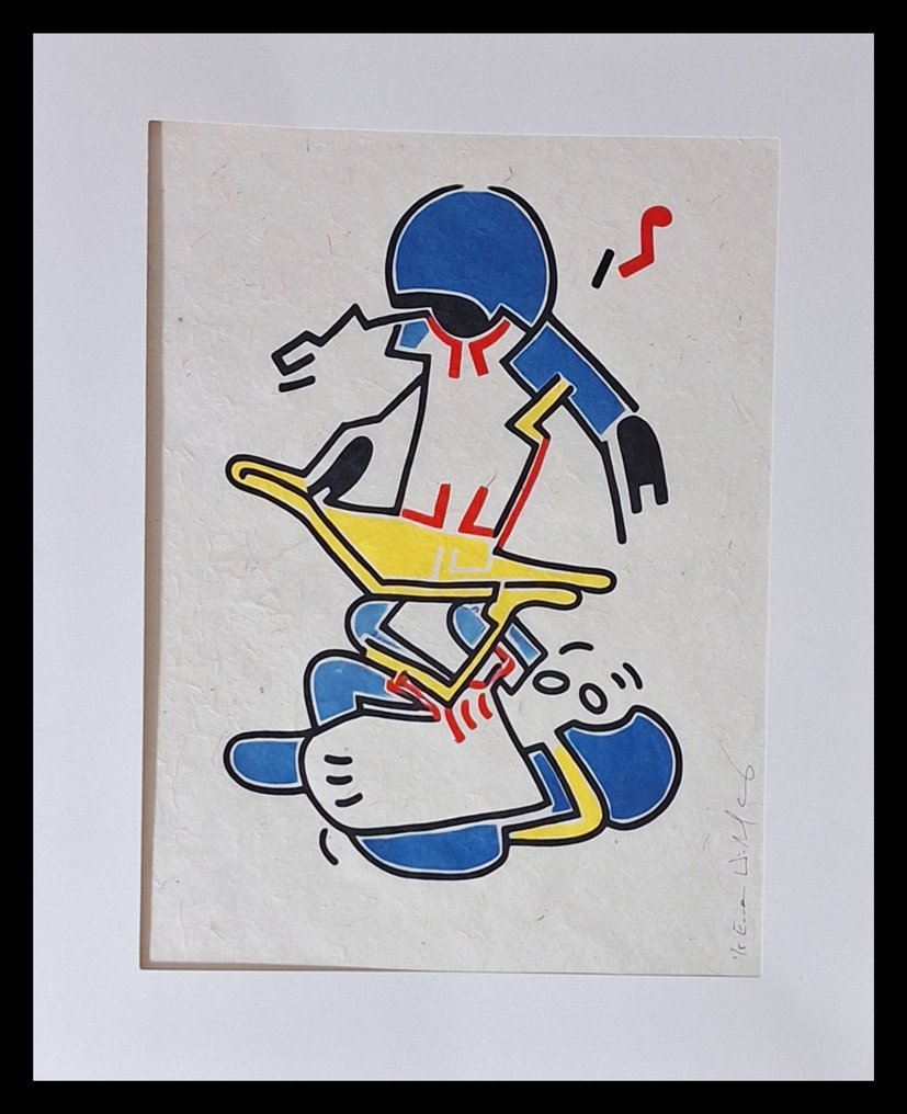Emma Wildfang - Donald Duck- Triptychon "Tribute series - Icons Reimagined "Keith Haring ...