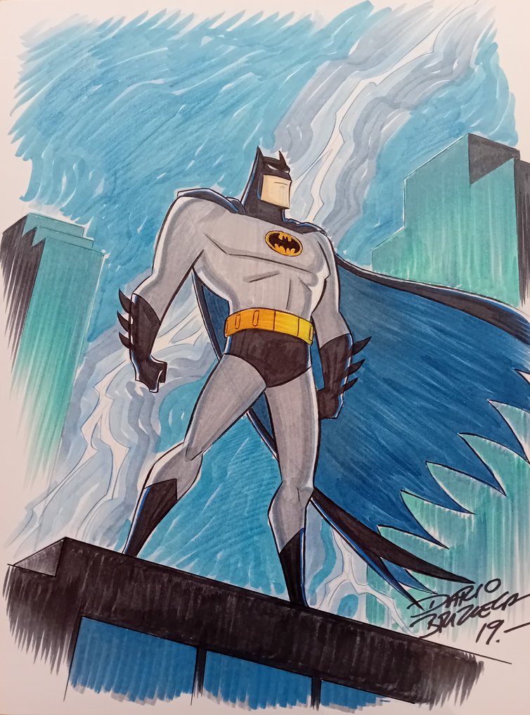 Dario Brizuela - 1 Original colour drawing - Batman - Original Artwork ...