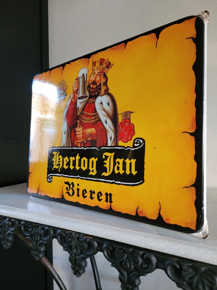 Hertog Jan Bier, Emaille Reclamebord, 1980 - Sign - Enamel - auction ...
